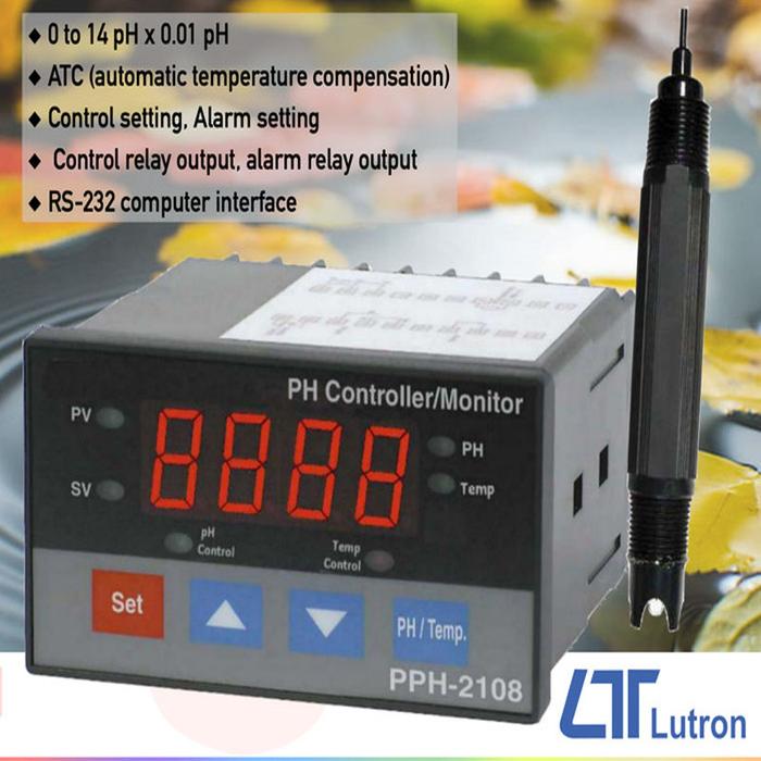 Jual Jual PH Controller/Monitor Lutron PPH-2108 + PE-21 Industrial PH ...