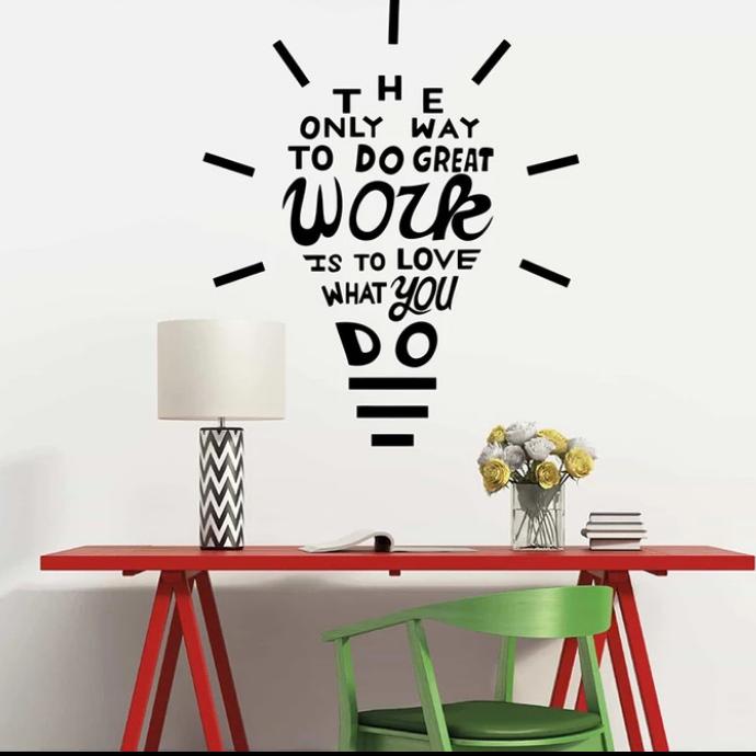 Jual Sticker Stiker Work Wall Sticker Kaca Dinding Rumah Kantor - Kota ...