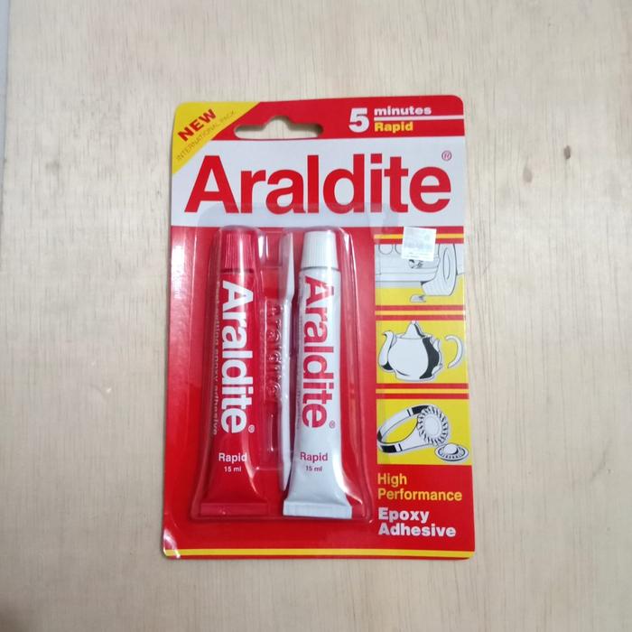 Jual Lem Araldite Merah/Lem Besi Epoxy Rapid 5 Minutes Hardener ...