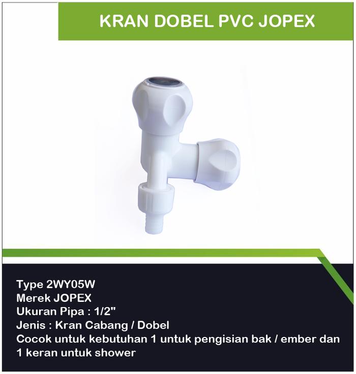 Jual Kran Dobel PVC Jopex 2WY05W / Kran Shower / Kran Dinding Tembok ...