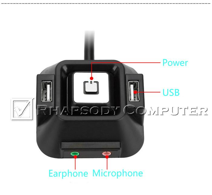 Jual Kabel Power On-off Reset Push Button Switch Dual Usb Audio For ...