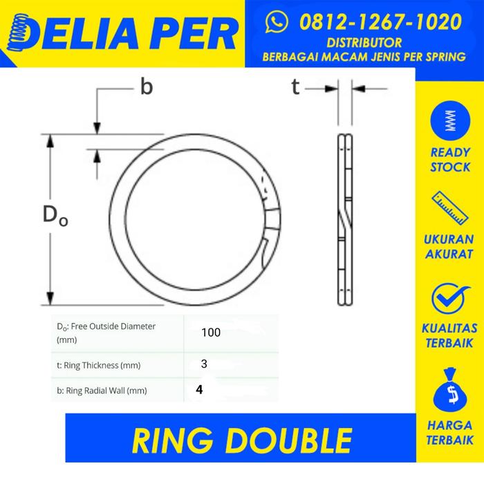 Jual Snap Ring Double/ Tebal 1,5mm Od 100mm - Jakarta Barat - Delia per ...