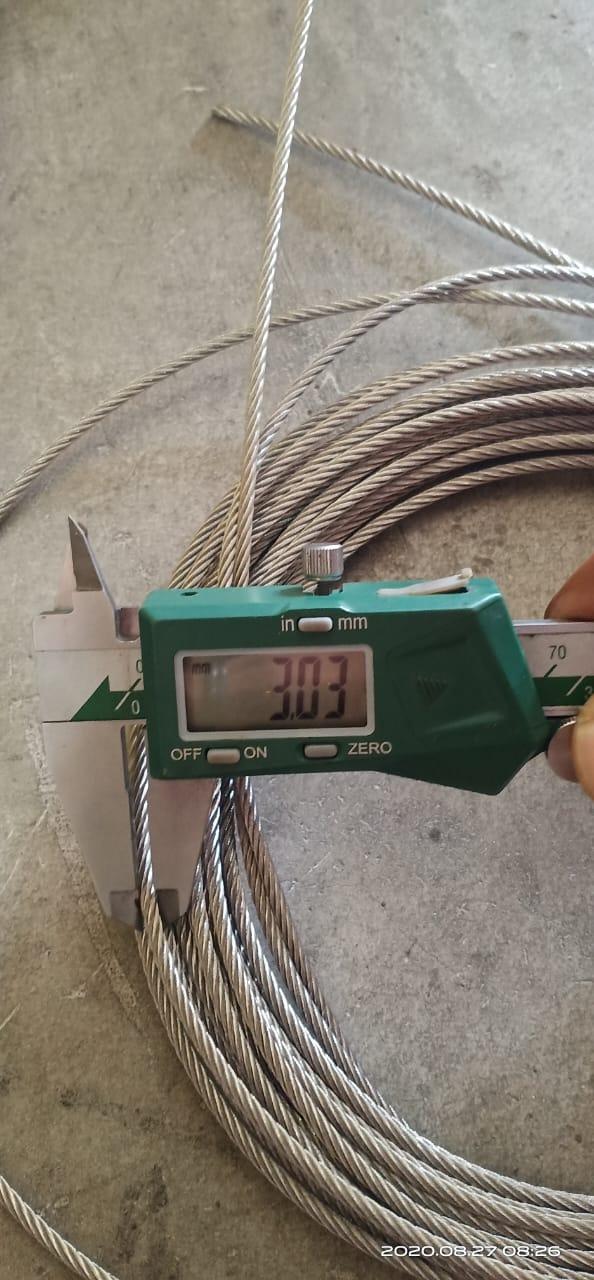 Jual Wire Rope/Kawat Seling/Seling Stainless Steel Dia 3mm 7x19 ss304 ...