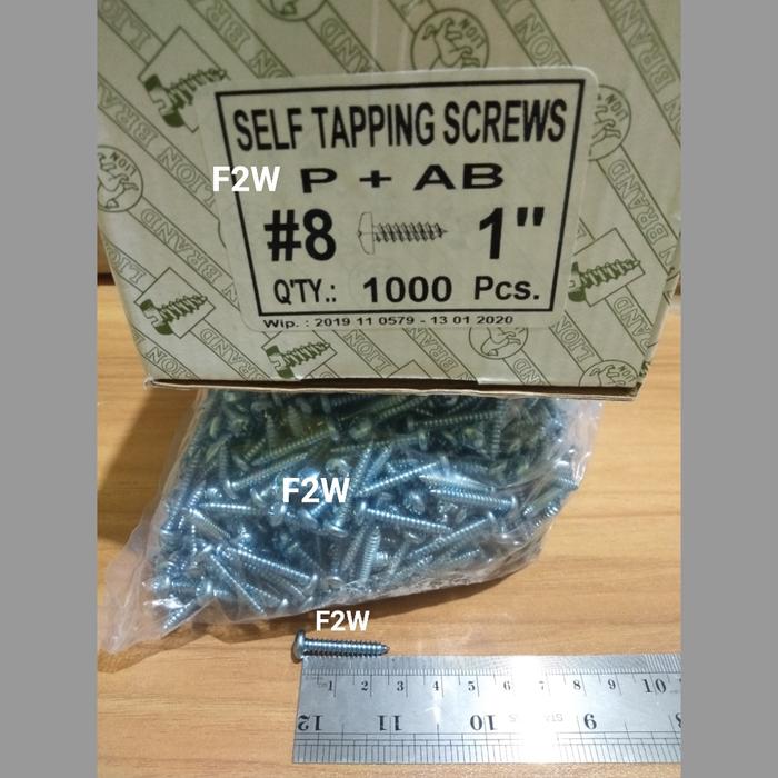 Jual SEKRUP TAPPING PAB 8X1" MOON LION SKRUP SELF TAPPING SCREW 25MM PH ...