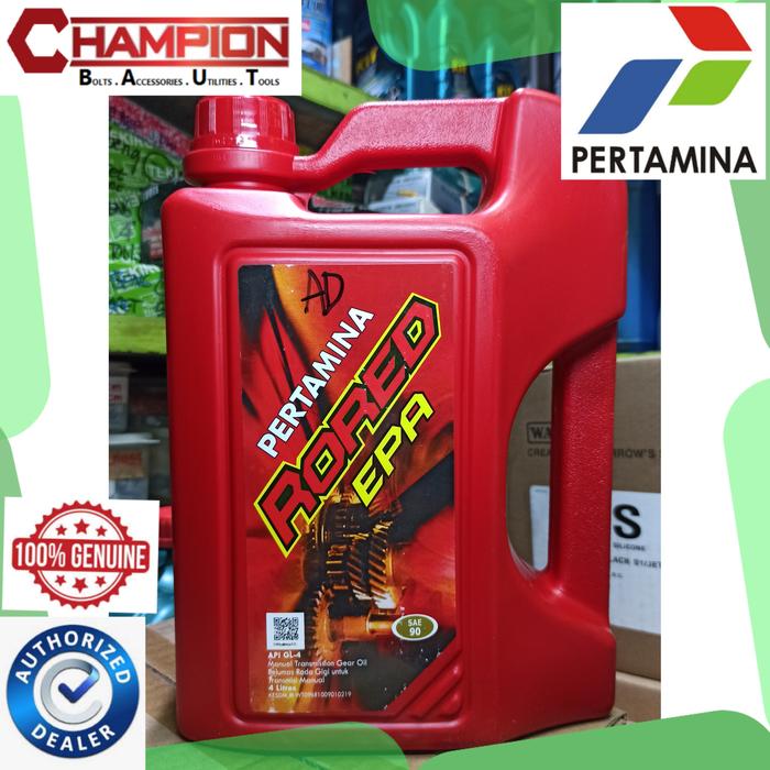 Jual Oli Pertamina Rored SAE 90 galon (4 liter) oli gardan, manual ...