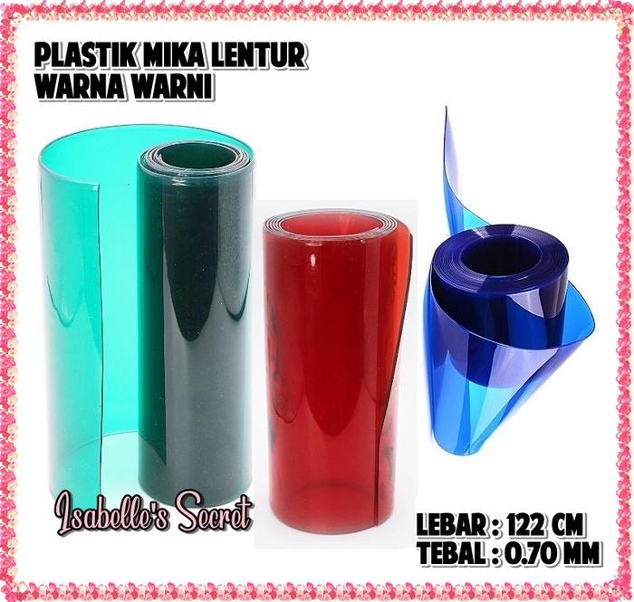 Jual Plastik Mika PVC Warna Lentur Bahan Tas Lebar 122cm Tebal 0.70mm - 0,30mm, Pink Tua ...