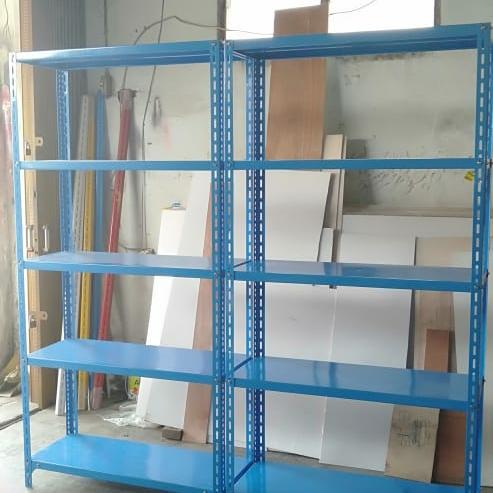 Jual rak besi siku lubang multiguna - Biru - Kota Bandung ...