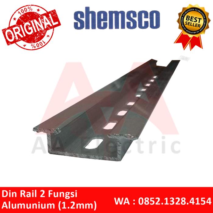 Jual DIN Rail MCB / DIN Rell MCB 2 Fungsi Alumunium 1.2mm Shemsco ...