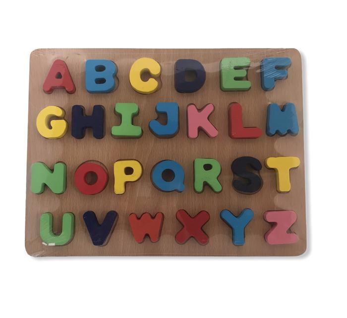 Jual Mainan Edukasi Kayu Anak Abjad Abc Huruf - Wooden Puzzle Alphabet ...