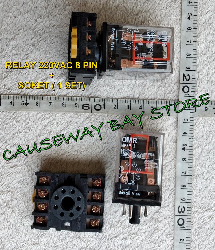 Jual RELAY 220VAC 8 PIN + SOKET ( 1 SET ) - Kab. Sidoarjo - CAUSEWAY ...