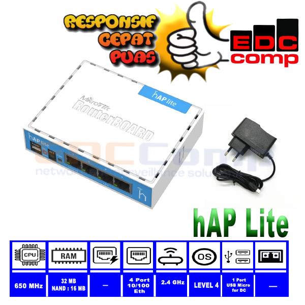 Jual MikroTik RB941-2nD / hAP-Lite - Jakarta Pusat - EDCComp | Tokopedia