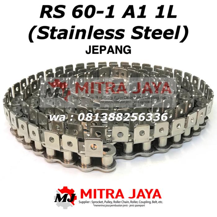 Jual RS 60 A1 1L SS ROLLER CHAIN SINGLE STAINLESS JEPANG RANTAI KUPING ...
