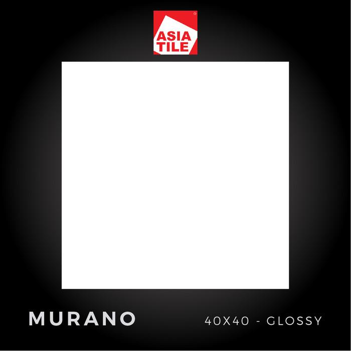 Jual Asia Tile Ceramics MURANO 40x40cm Glossy Putih Polos - Kota ...