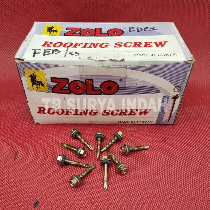 Jual BAUT / SKRUP / SEKRUP ROOFING MERK ZOLO 12 x 30 MM / BAUT RUPING 3 ...