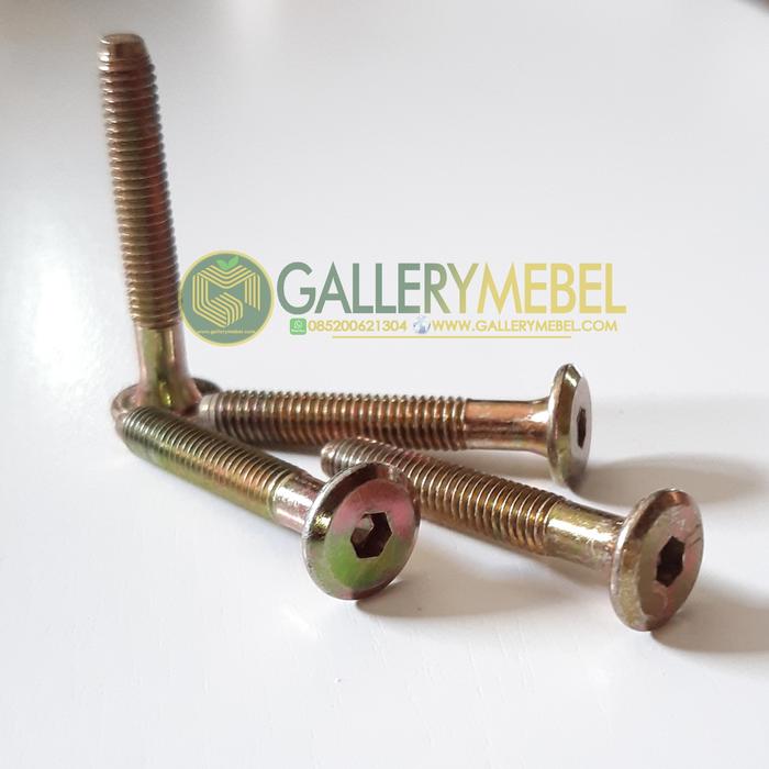 Jual Baut JCBC Knock Down Kunci L 4mm, Baut Nanasan 5cm, Furniture Bolt ...