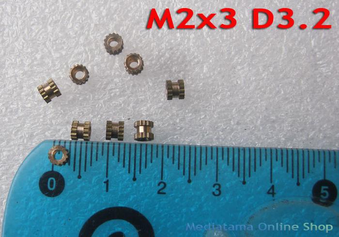 Jual Mur/Brass/Kuningan/Knurl/Insert Nut Laptop Notebook Netbook - M2x3 ...