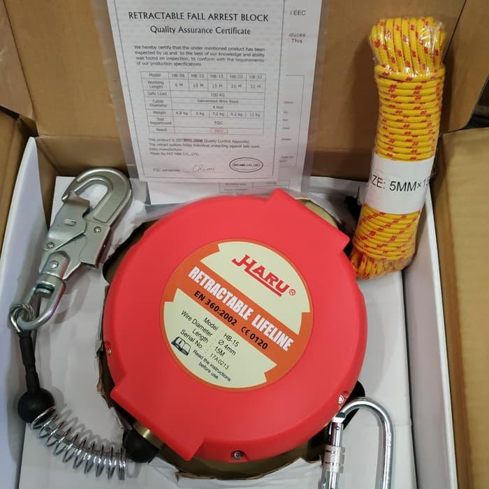 Jual RETRACTABLE LIFELINE FALL ARRESTER 15M 15 METER PENGAMAN ...