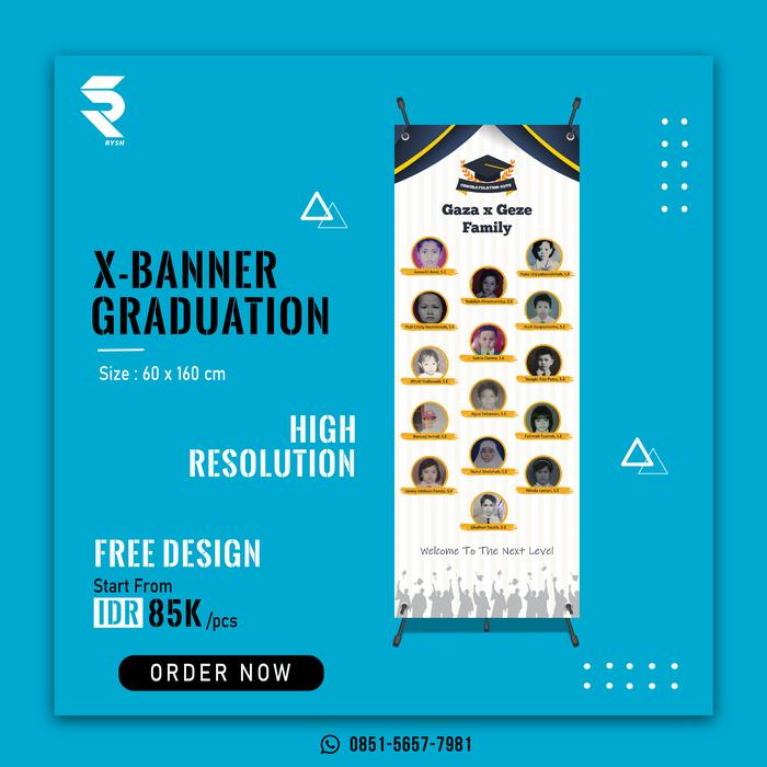 Jual X-Banner Graduation Free Design - Kab. Sumedang - RYSH | Tokopedia