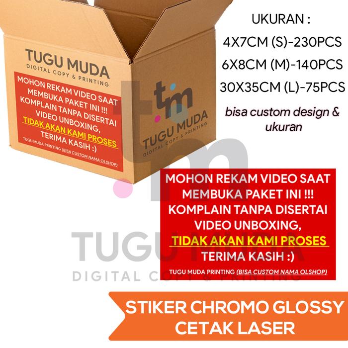 Jual Stiker|Sticker Chromo PERINGATAN UNBOXING PAKET OLSHOP-REKAM VIDEO ...
