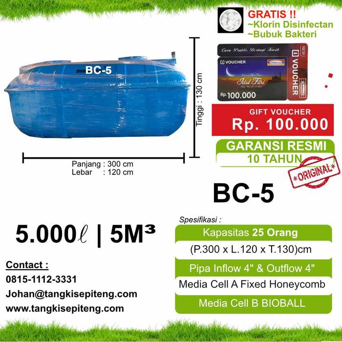 Jual BIOTECH System - Septic Tank TANGKI BIOTANK 5m3/day 5000 liter 5 ...