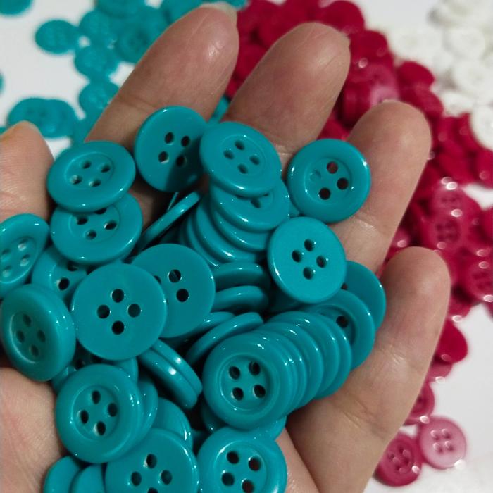 Jual isi 12 Kancing warna dinas 14 mm - kancing baju kemeja warna warni ...