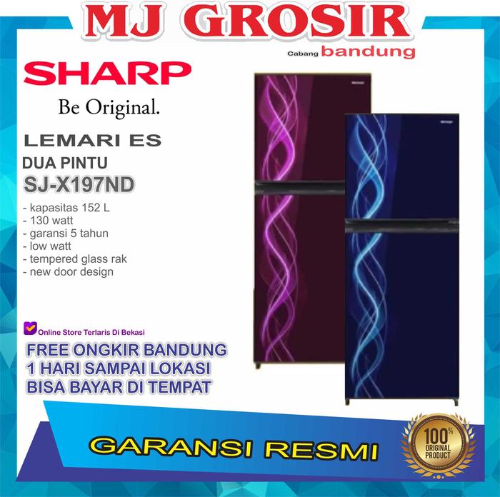 Jual KULKAS SHARP SJ 197 ND LEMARI ES 2 PINTU SJ197ND SJ 197ND KIREI ...