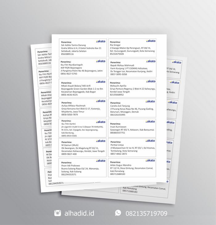Jual Cetak Sticker Label Pengiriman Custom Desain Suka Suka Semarang A4 ...