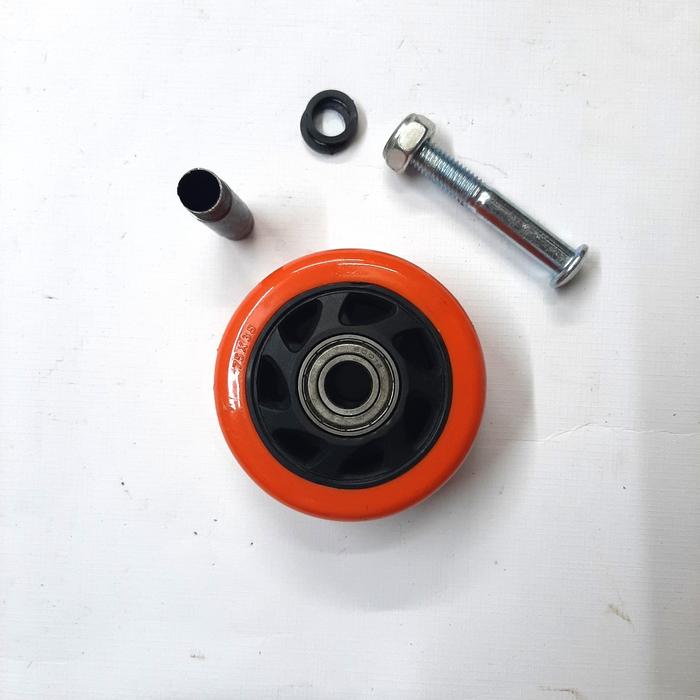 Jual roda pu orange 3inch /roda pu 75x38mm refill roda pu sumo 3in ...