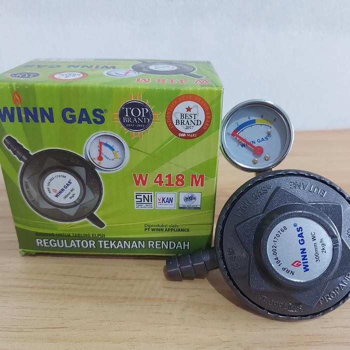 Jual Regulator Gas LPG Winn Gas W 418 M tekanan rendah dengan meter ...