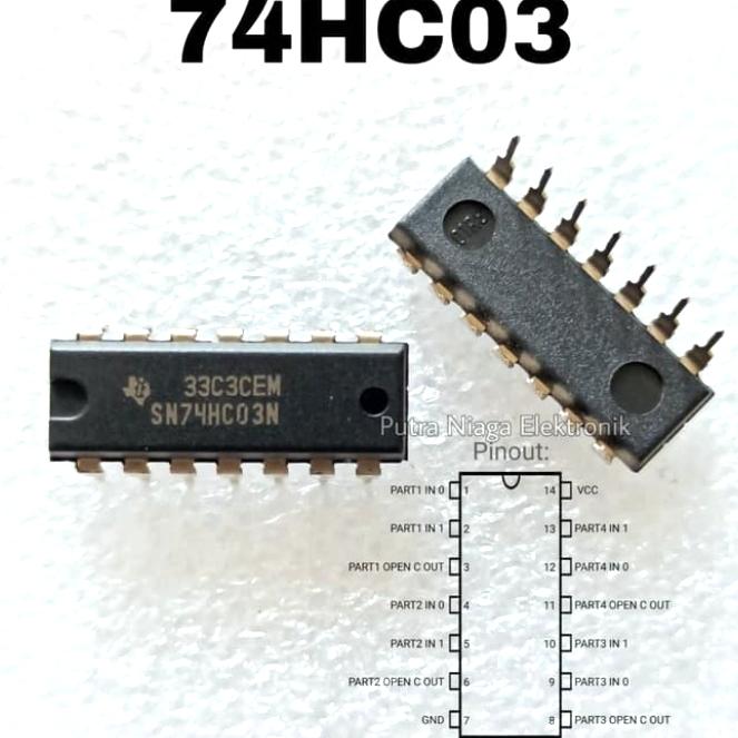 Jual IC NAND 74 03 7403 74HC03 74LS03 SN7403 - Kota Depok - PCM ...