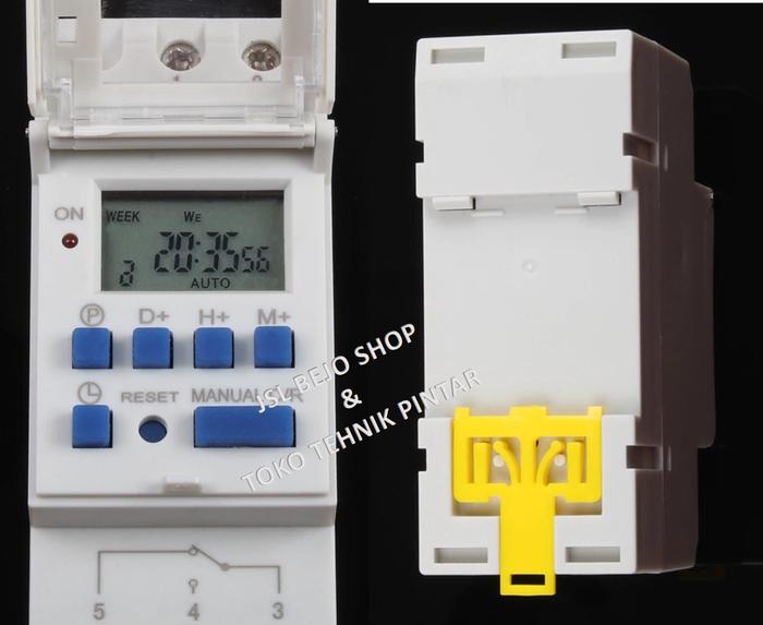 Jual 12 V DC DIN Rail Digital Programmable Timer Switch Model MCB - Kab ...