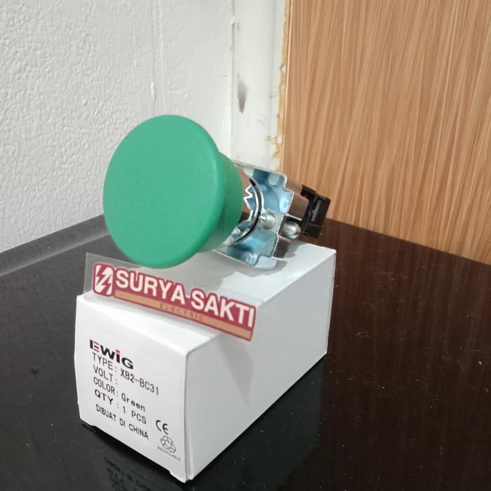 Jual Push Button Mushroom Jamur EWIG 22mm XB2-BC31 Hijau BC4 - Jakarta ...