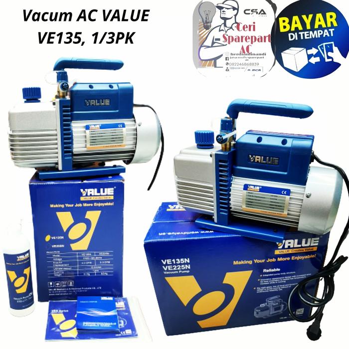 Jual vacum AC VALUE 1/3PK VE135 vacuum pump ac semua freon Rumah ...