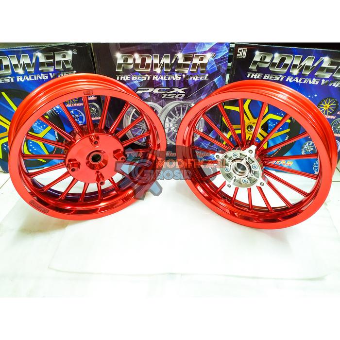Jual Velg Racing Tapak Lebar POWER PCX 150 New Classic P18 Red 100% Ori ...