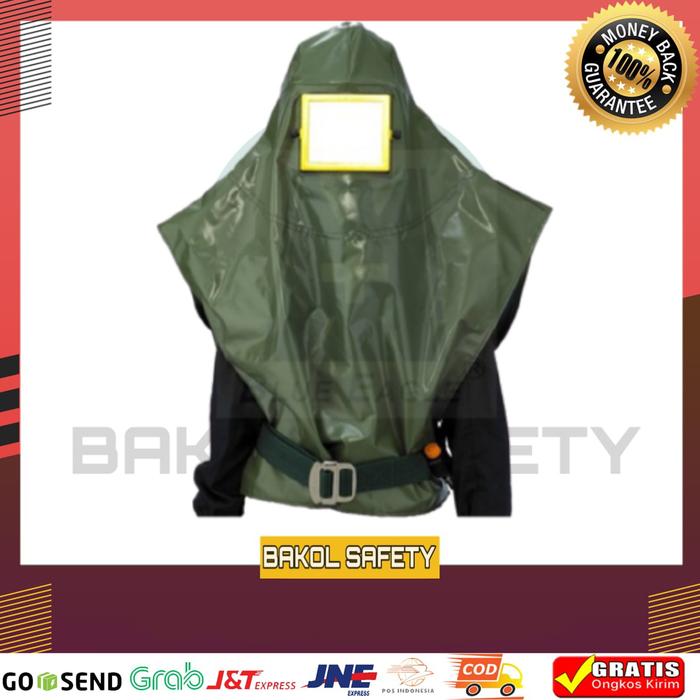 Jual Baju Pelindung Sandblasting - Safety Sandblast hood Blue Eagle ...