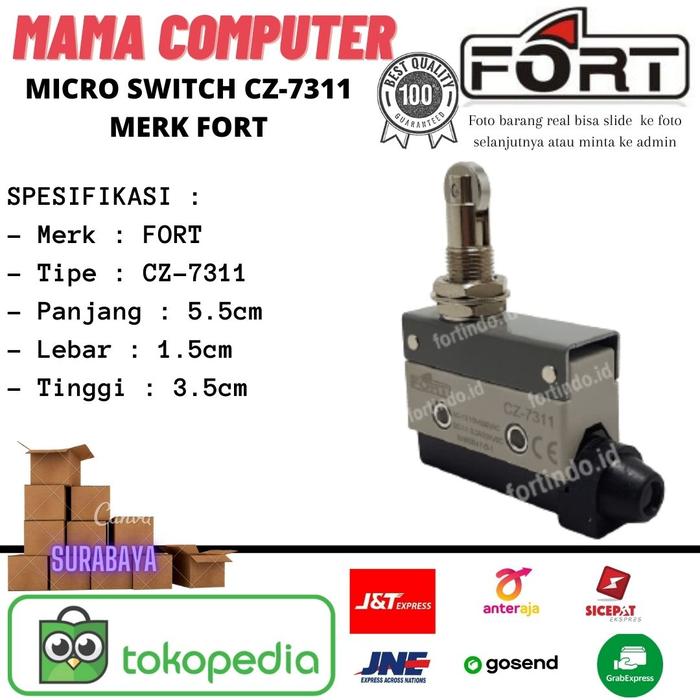 Jual Micro Switch CZ-7311 Saklar Sensor Limit Switch Merk FORT Ada ...