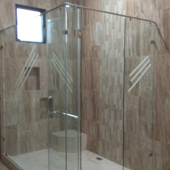 Jual kaca shower box Tempered Tebal 10mm sekat kamar mandi shower ...