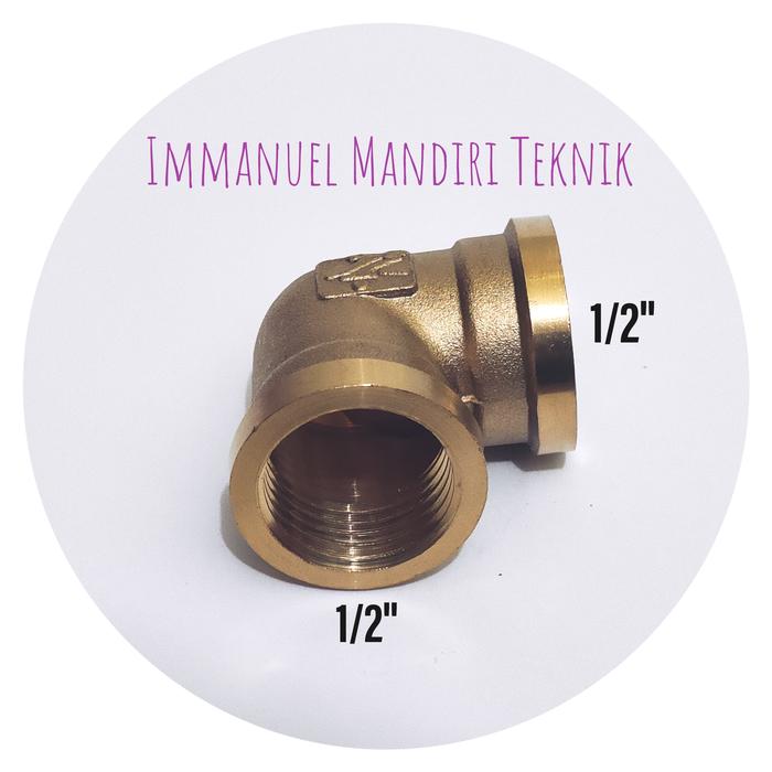 Jual Elbow Drat Dalam 1/2 / Socket Elbow / Knee Kuningan 1/2 - Import ...