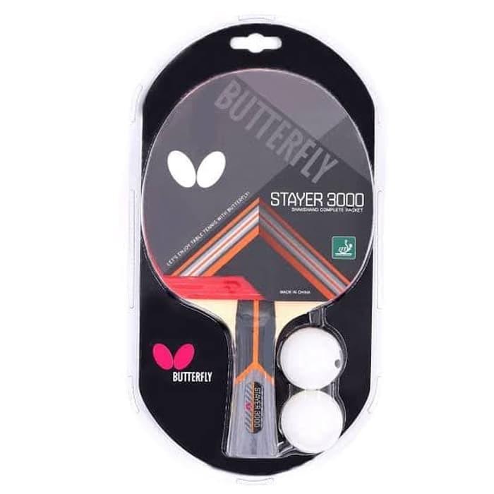 Jual Bat-Bad-Bet/Tenis Meja Pingpong Butterfly Stayer 3000 Fl Free Bola Kode Br08 di Seller ...
