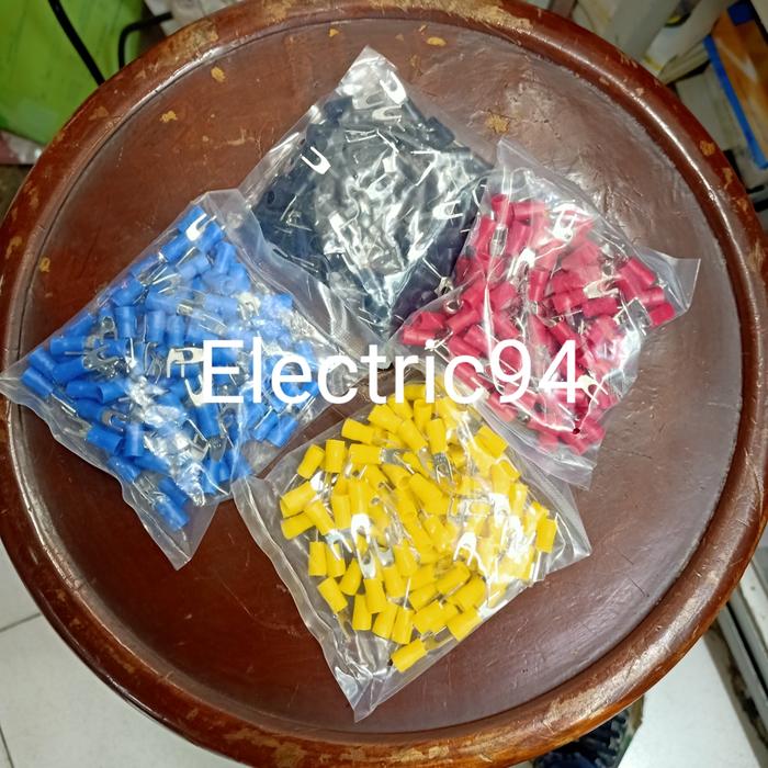 Jual Skun garpu Y 2.5mm warna merah kuning hitam biru per pack - Biru ...