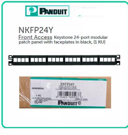 Jual Panduit Netkey Blank / Frame Modular Patch Panel 24 Port NKFP24Y ...