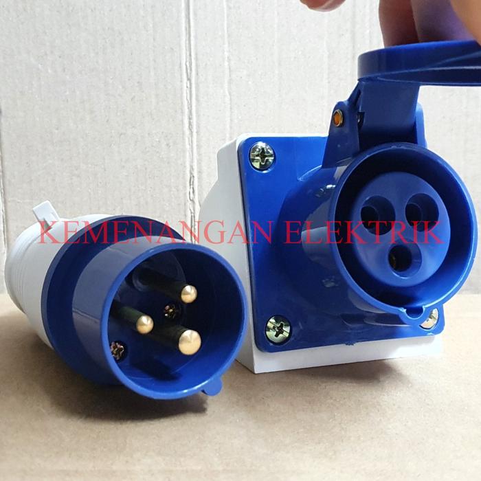 Jual FORT SURFACE SOCKET MOUNTING + PLUG 3 PIN 2 PHASE 16A SET WATERPROOF - Jakarta Utara - Toko ...