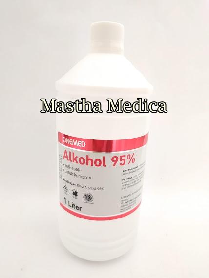 Jual Cairan Alkohol Alkoholl Alcohol 95% 1 Liter OneMed Botol - Jakarta ...