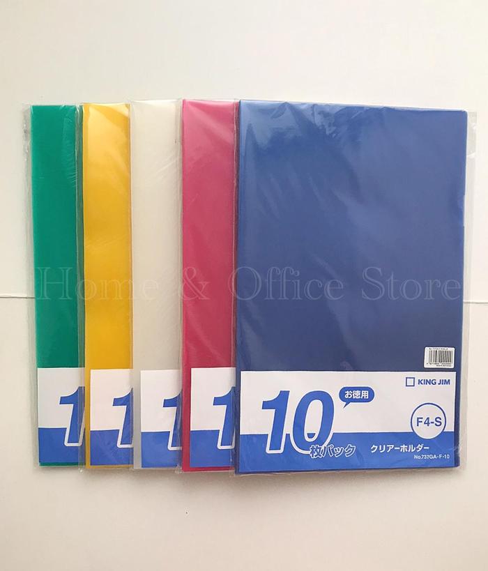 Jual Map L King Jim Transparan 737GA-F / Map L Clear Sleeves Folio F4 ...