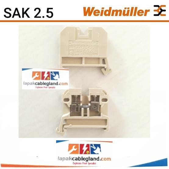 Jual Terminal Block WEIDMULLER Type SAK 2.5 ori utk kabel 2.5mm phoenix ...