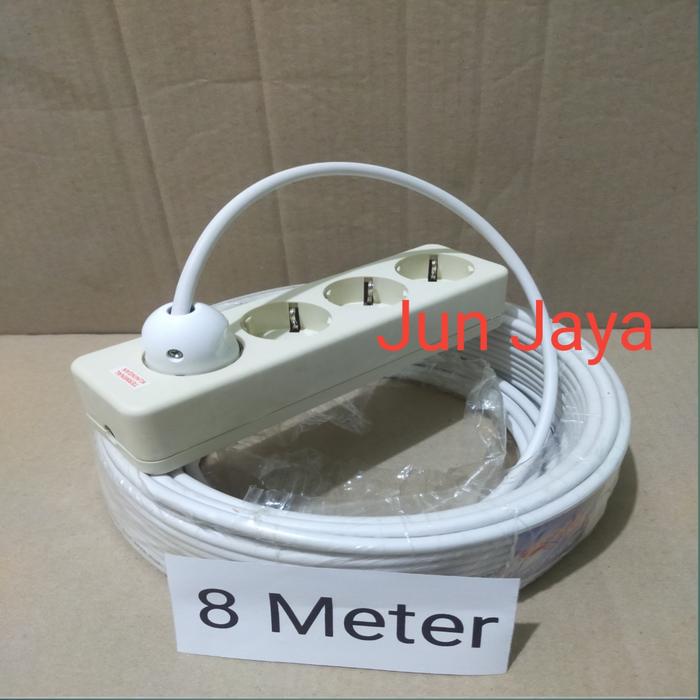 Jual Stop Kontak Jadi Rakitan Kabel 8 Meter + Terminal Uticon 4 Lubang ...