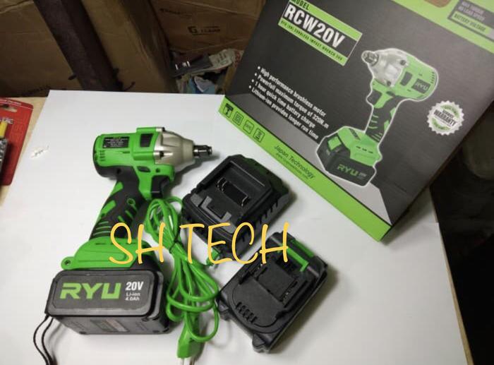 Jual CORDLESS IMPACT WRENCH RYU RCW20V RCW 20 V MESIN PEMBUKA BAUT ...
