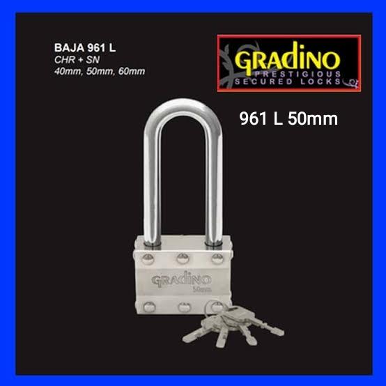 Jual GEMBOK BAJA / GEMBOK 961 L 50 MM GRADINO / GEMBOK SOLID - Kab ...