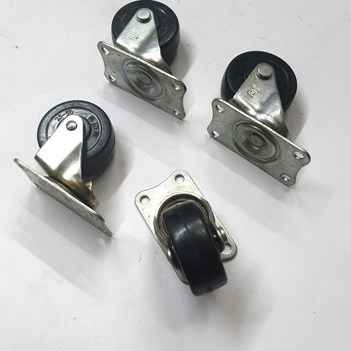 Jual roda karet roda etalase roda meja roda kandang roda rak 2" hidup ...