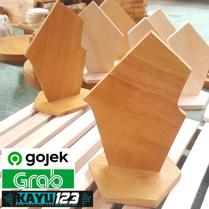 Jual Plakat Kayu Polos Tinggi 20 cm Trophy Hadiah Penghargaan (PK-02 ...